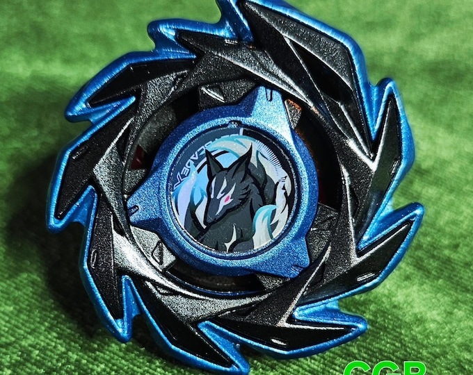 Beyblade X Takara Tomy Fox Brush J0-80DB Custom Painted Beyblade. Blue ...