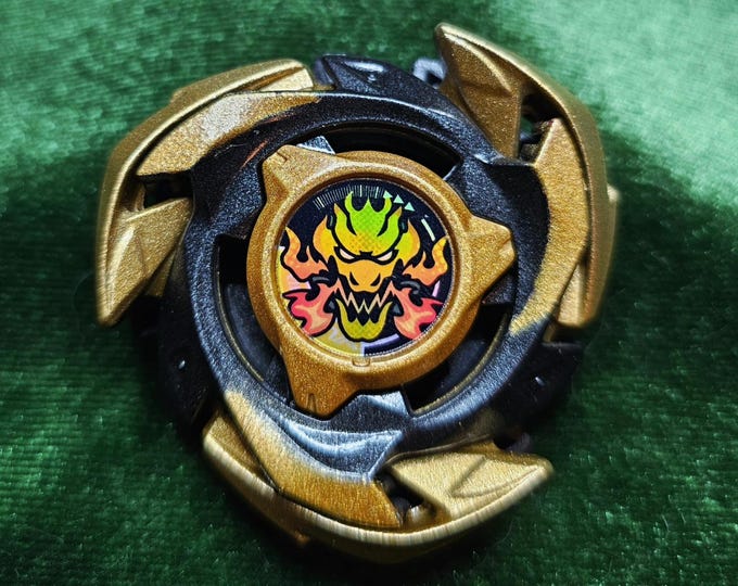 Beyblade X Takara Tomy Dran Brave Custom Metal Coat. Black and Gold ...