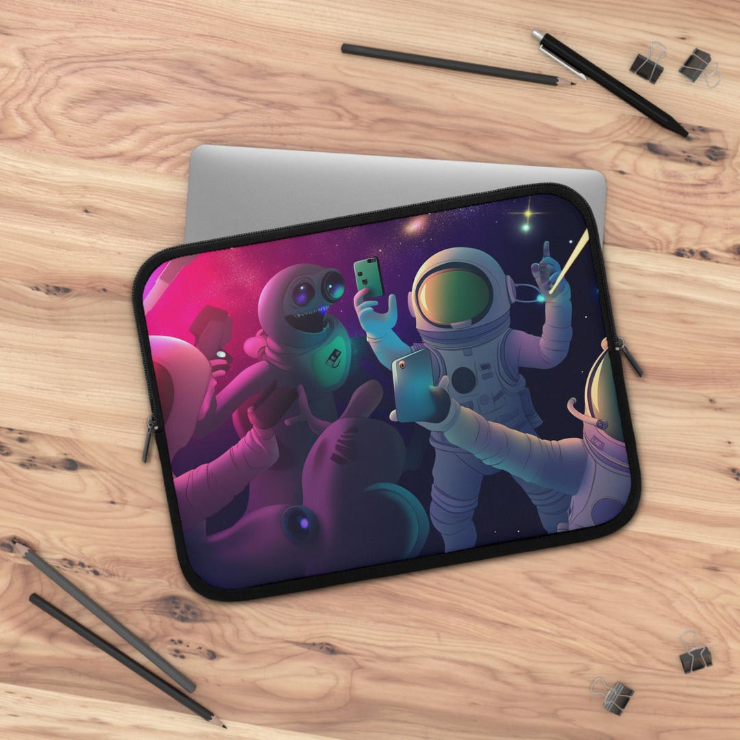 Alien Party Laptop Sleeve, Alien Landscape iPad Sleeve, Alien Tablet ...