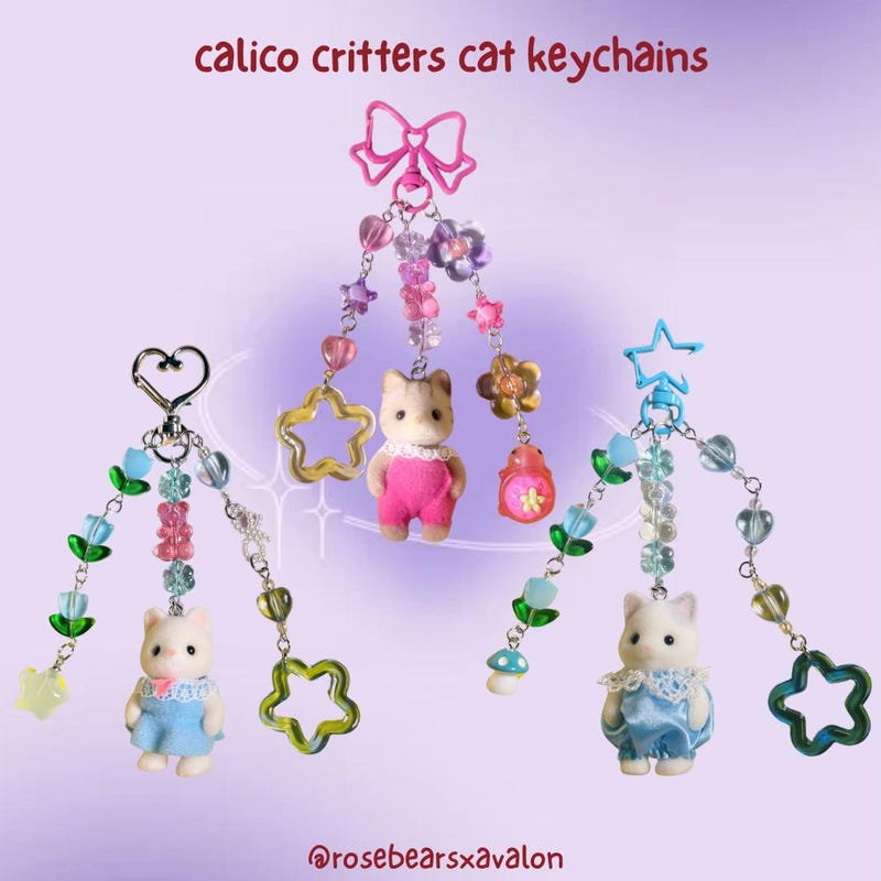 Calico Cat Keychain - Etsy