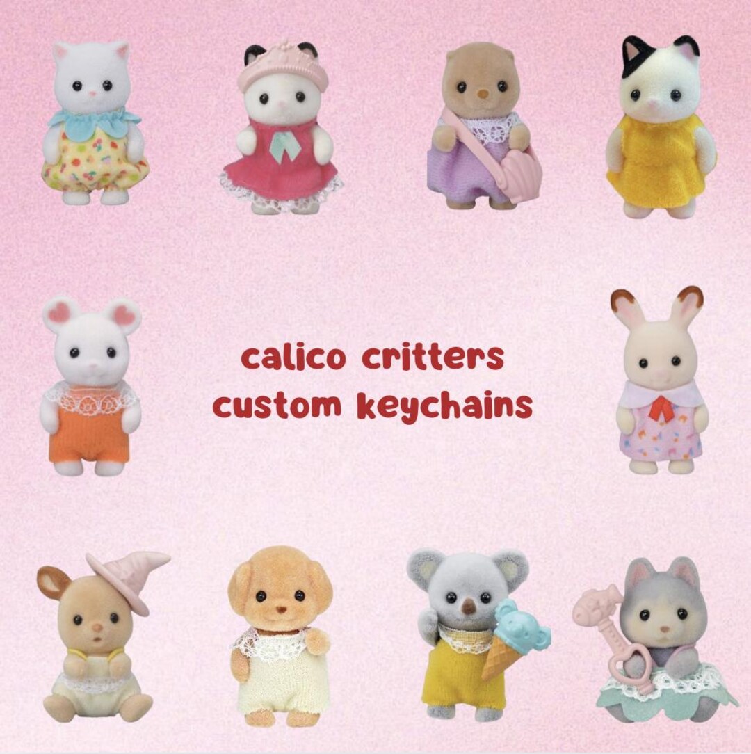 Calico Critters Customizable Keychains - Etsy