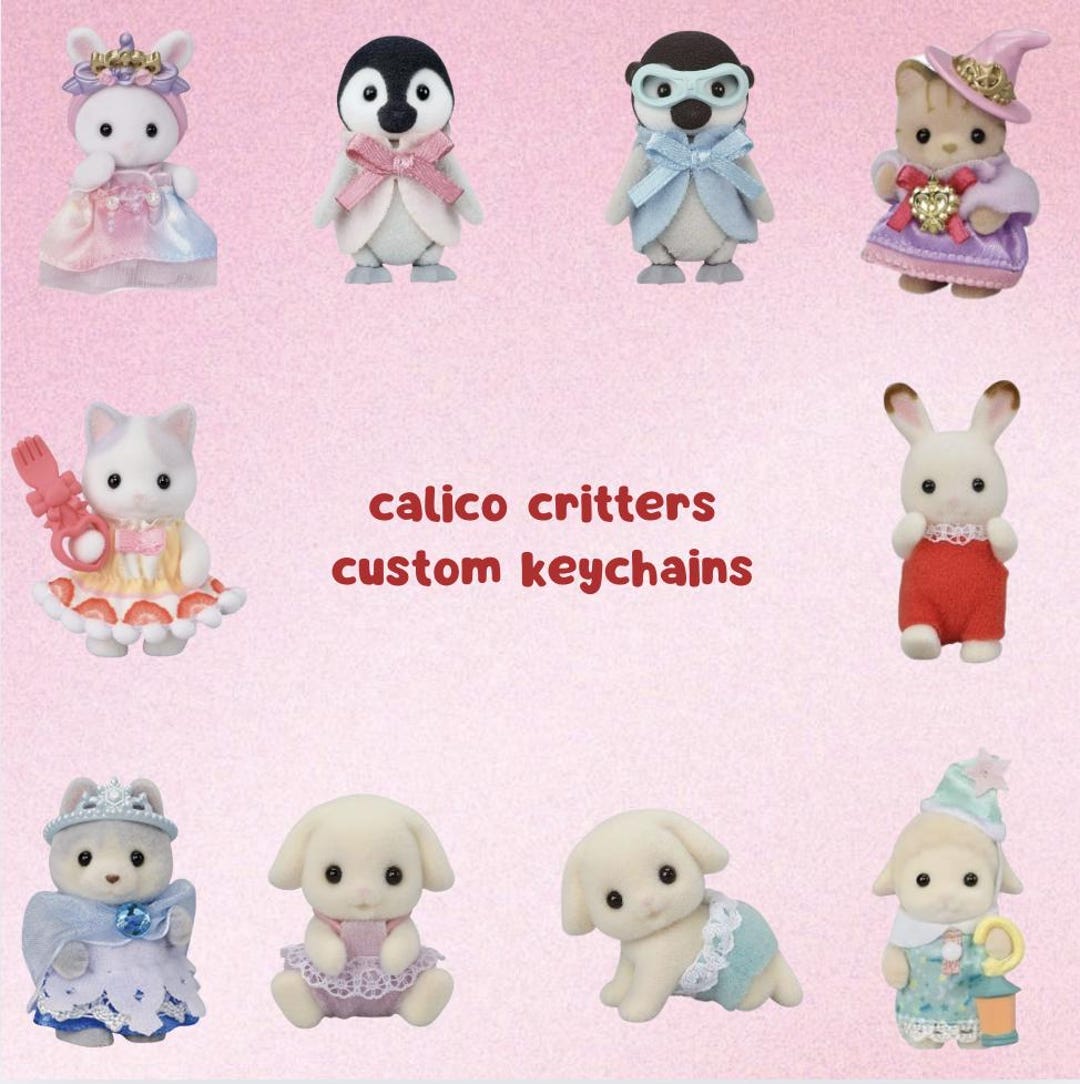 Calico Critters Customizable Keychains - Etsy