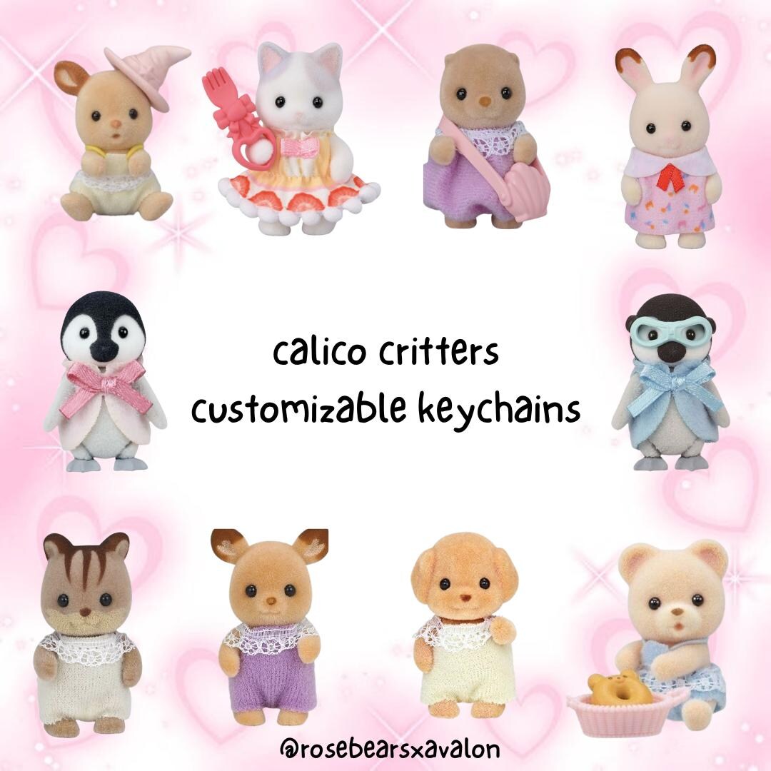 Calico Critters Customizable Keychains - Etsy