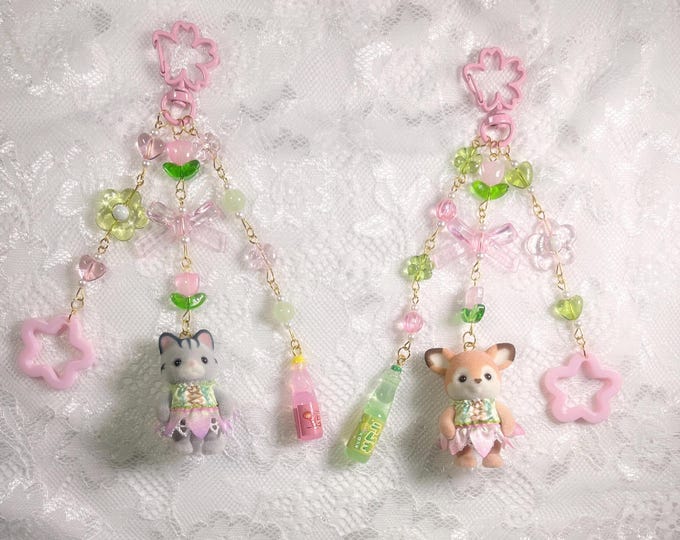 Calico Critters Flower Garden Keychains - Etsy