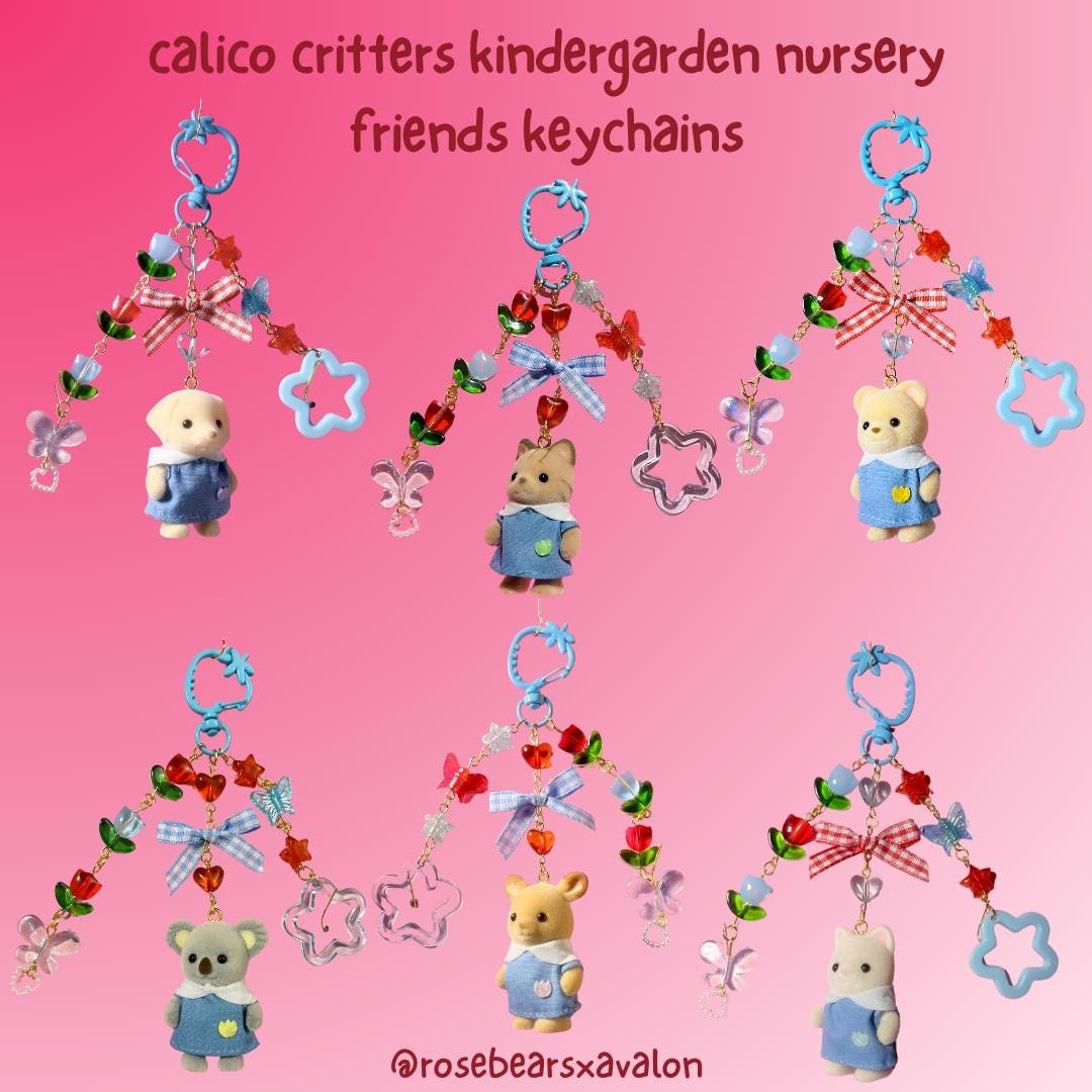 Calico Critters Kindergarden Nursery Friends Keychains - Etsy