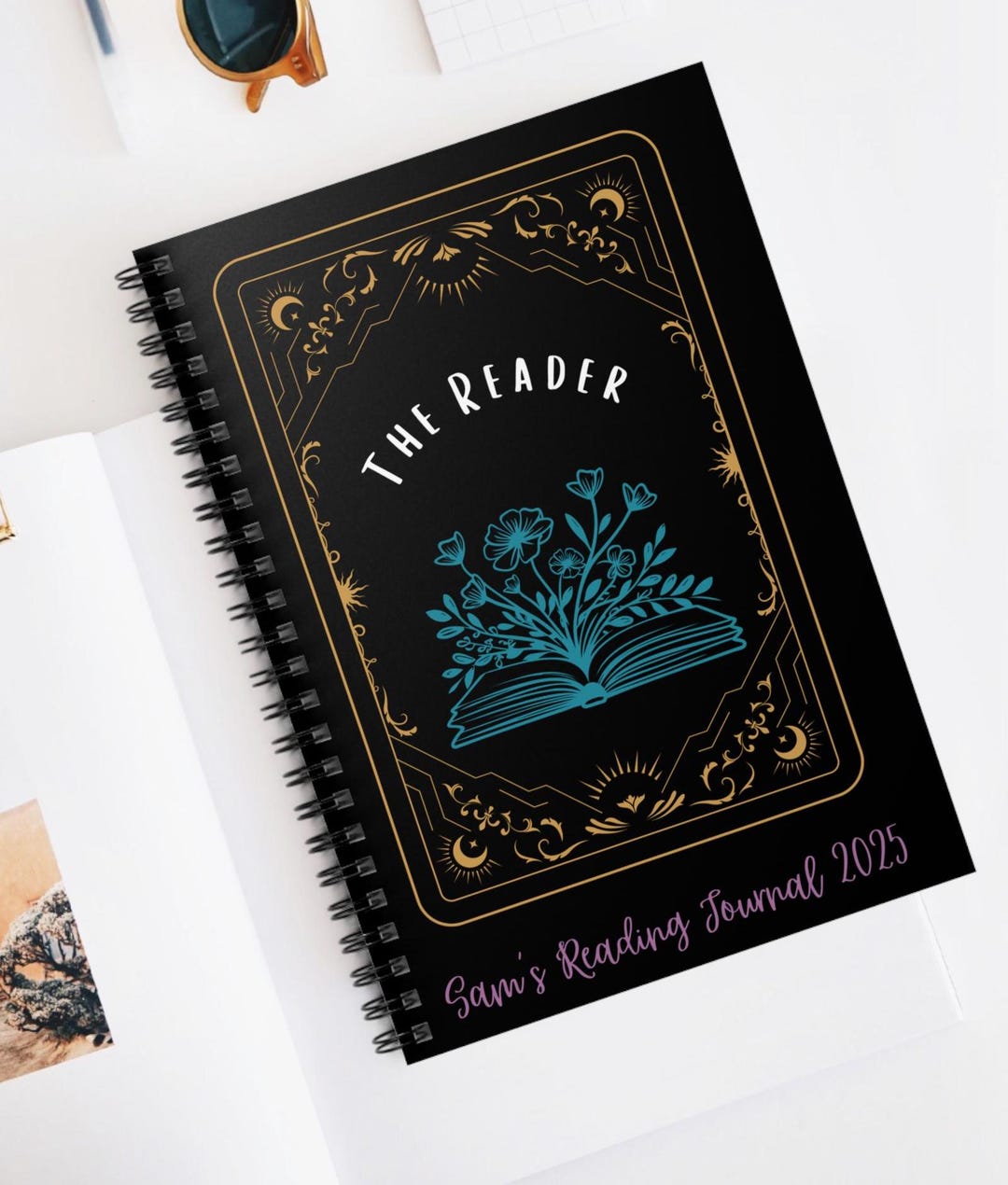 Boho Personalized Blank Reading Journal, Blank Reading Journal, Book ...