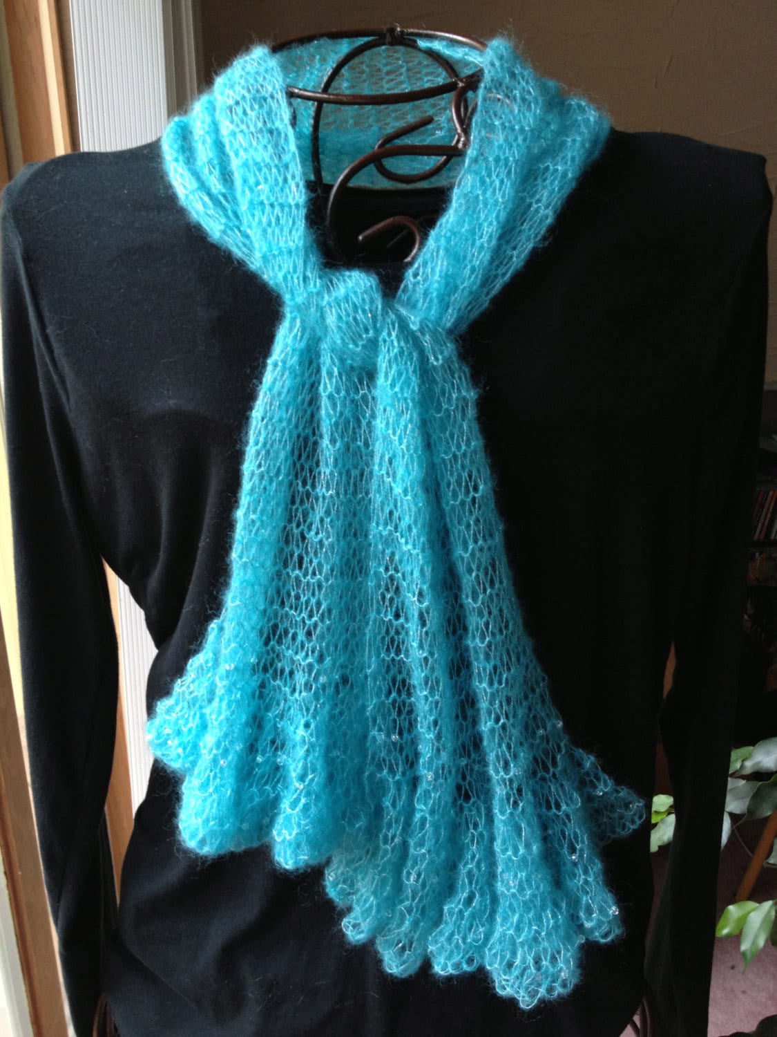 Delicate Beaded Ruffled Scarf Pattern - Etsy