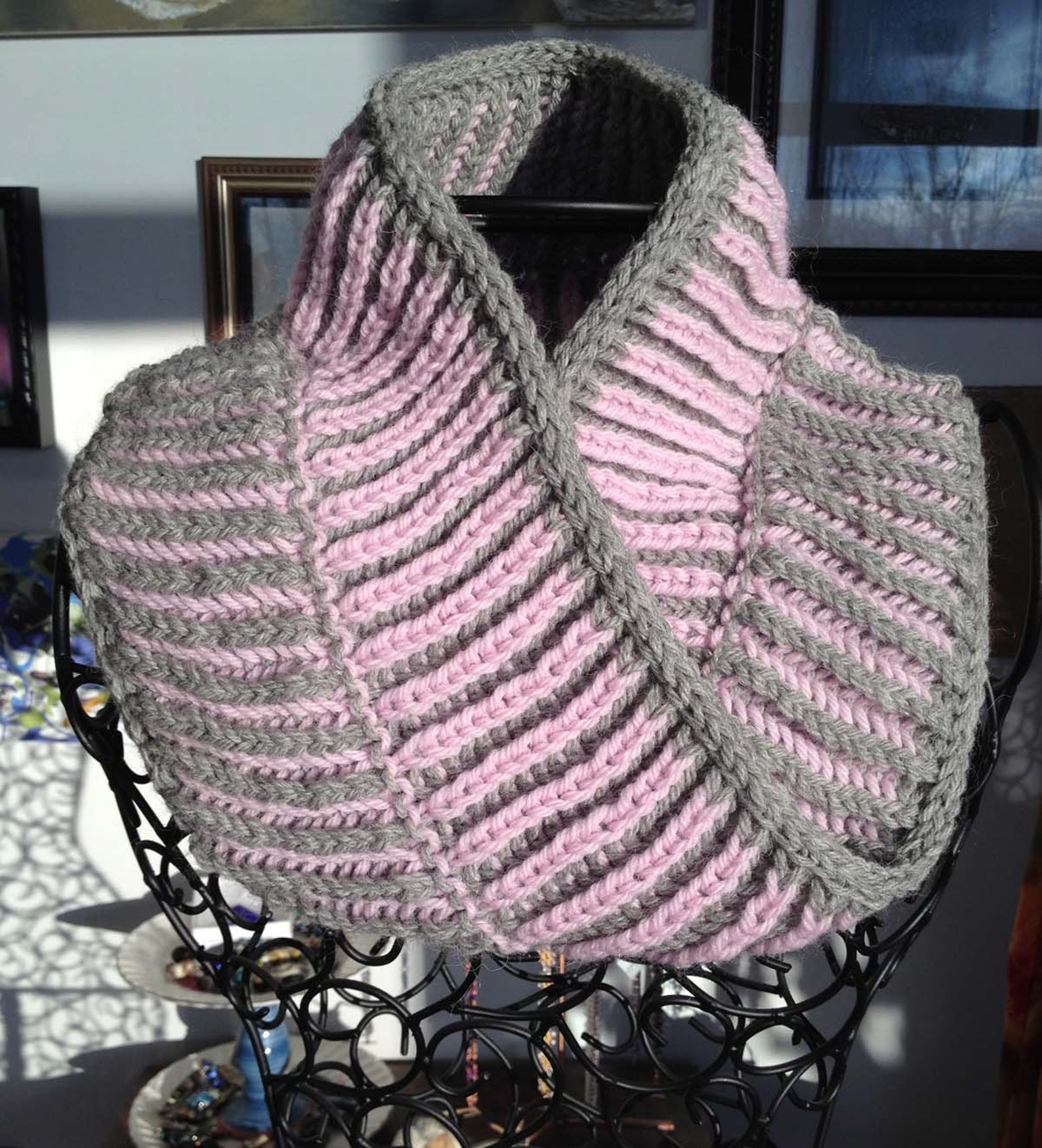 Two Color Brioche Cowl Pattern - Etsy