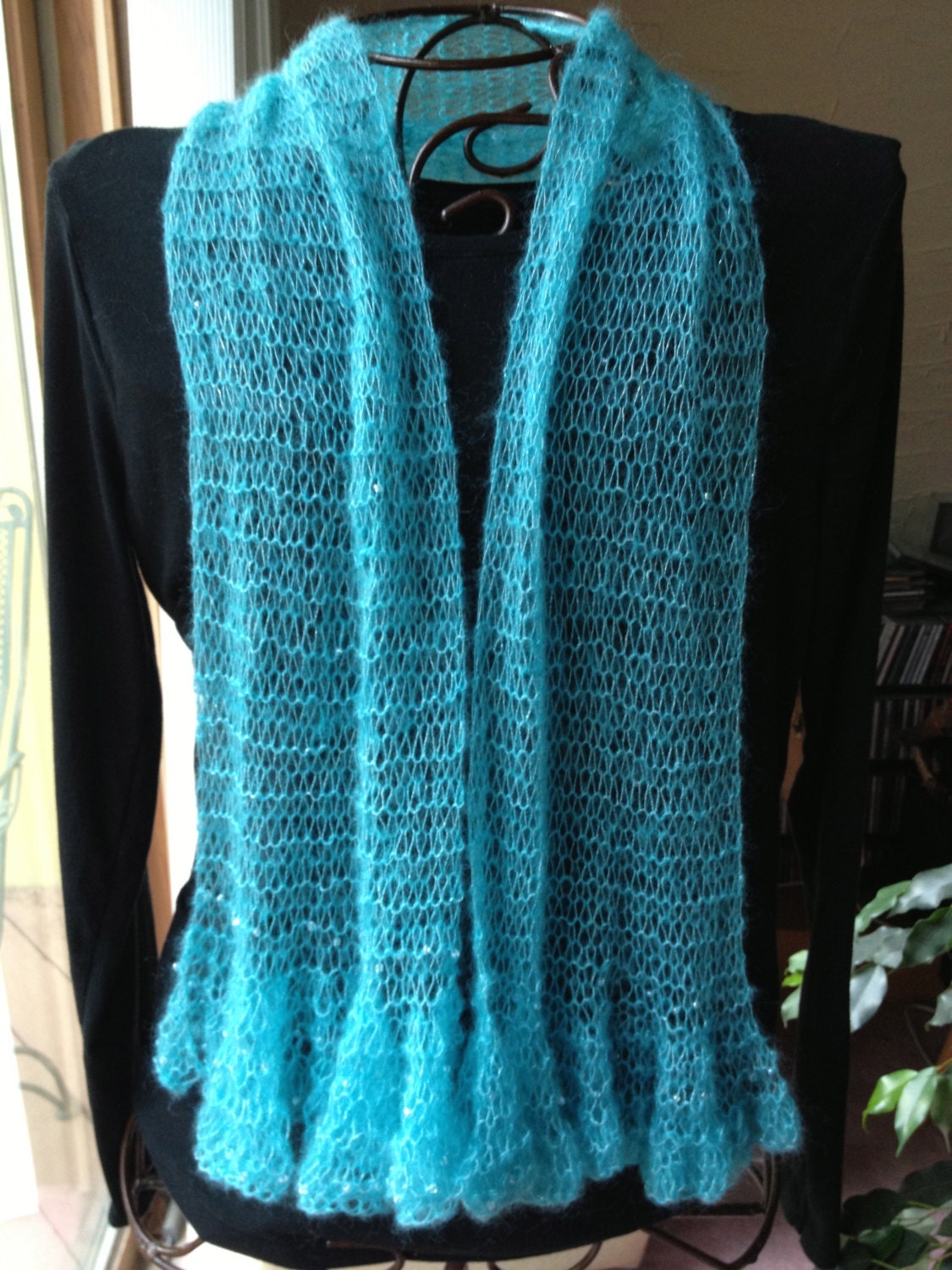 Delicate Beaded Ruffled Scarf Pattern - Etsy
