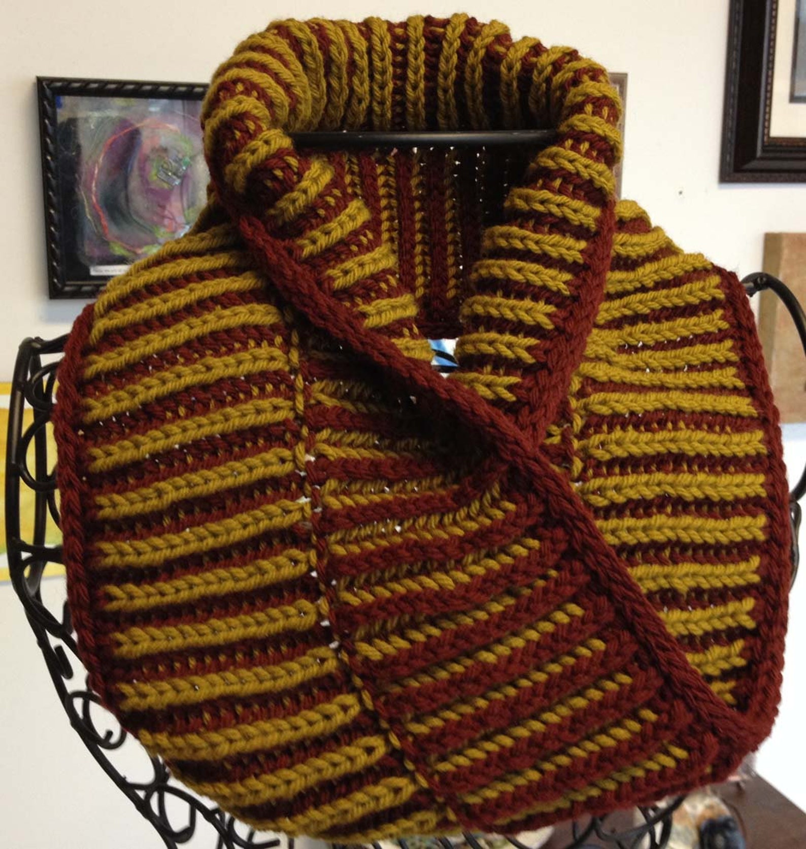 Two Color Brioche Cowl Pattern - Etsy