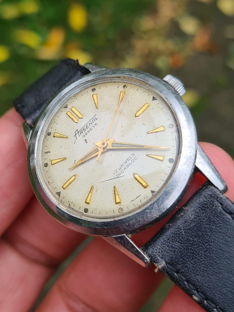 Vintage Arsenal Genève Men's Watch - Etsy