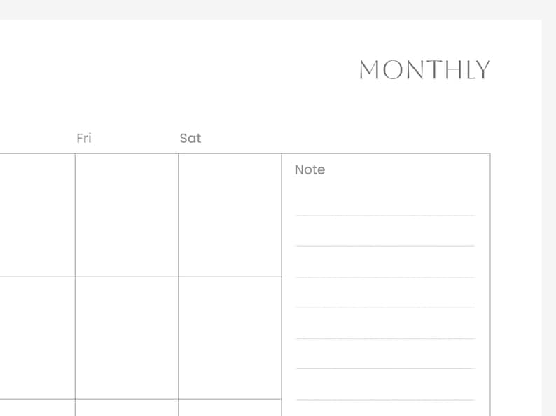 Printable Calendar 2025 | Monthly Planner 2025 | Minimalist Graphic ...