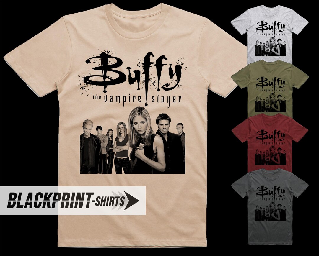 Buffy V1 Movie Poster T Shirt Blackprinted Vintage Look Cotton Men's ...