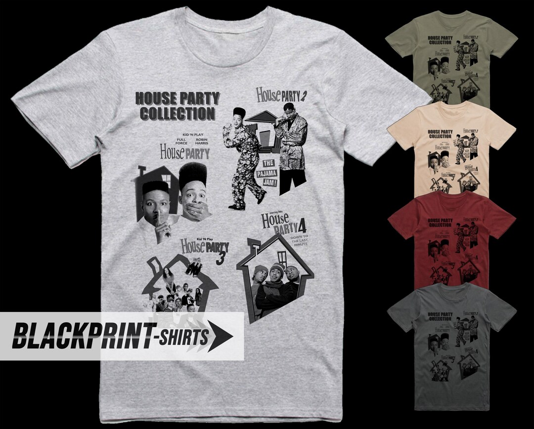 House Party V1 Movie Poster T Shirt Blackprinted Vintage Look Cotton ...