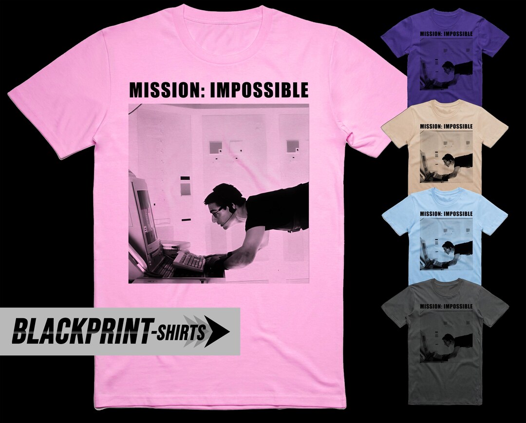Mission Impossible V1 Movie Poster T Shirt Blackprinted Vintage Look ...