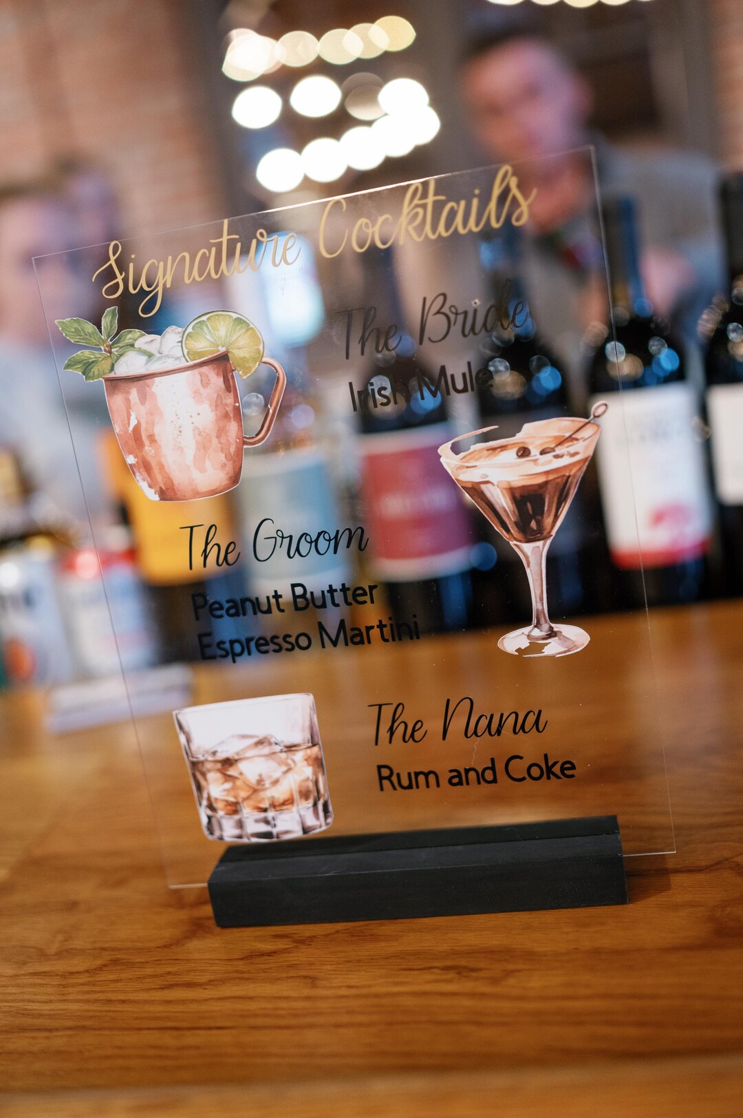 Custom Signature Cocktails Sign - Etsy