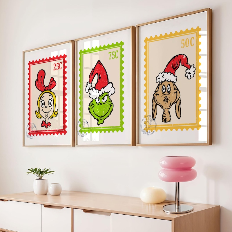 Grinch Stamp Set - Etsy UK