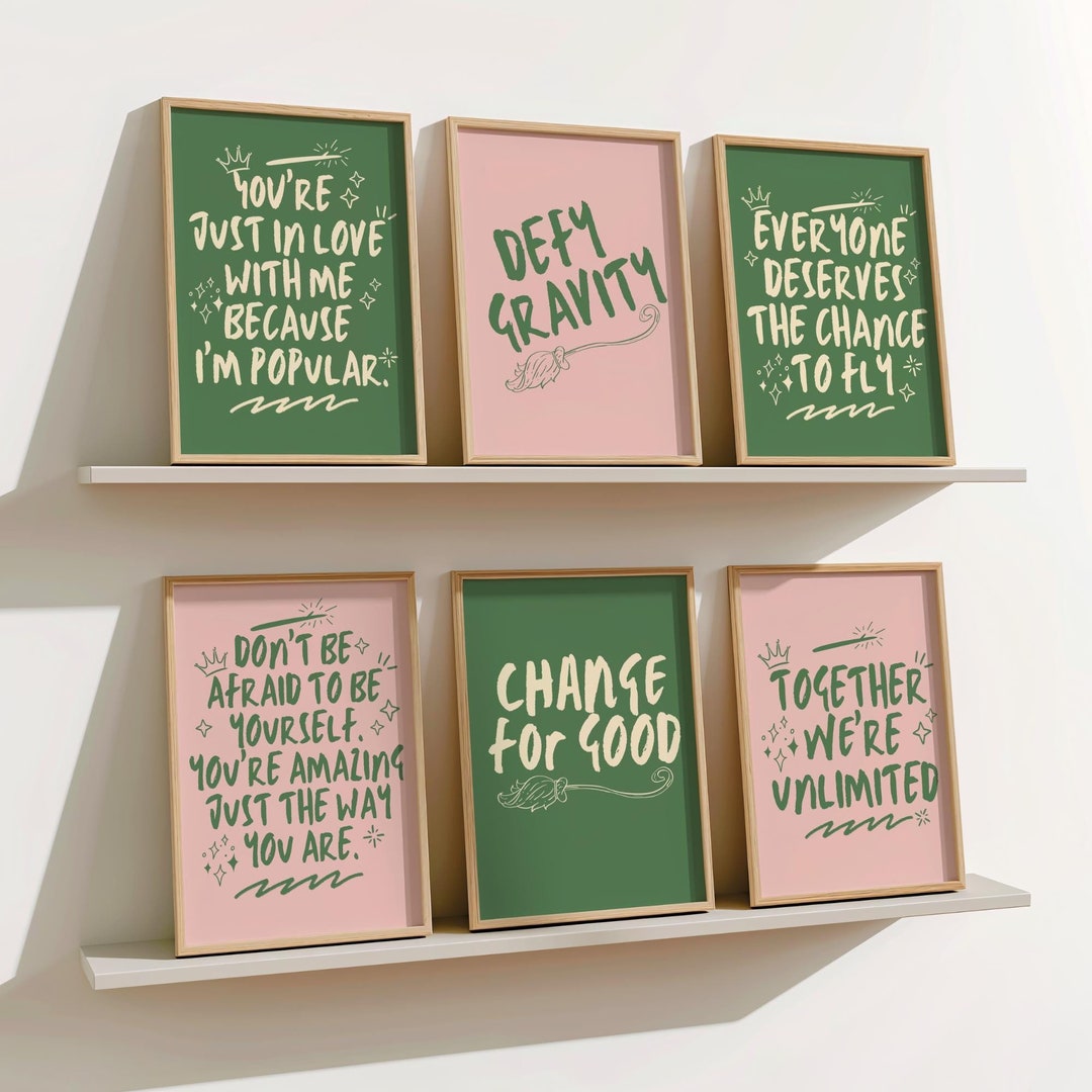 Trendy Wicked Quotes Mega Bundle Digital Wall Art Modern Minimalist ...