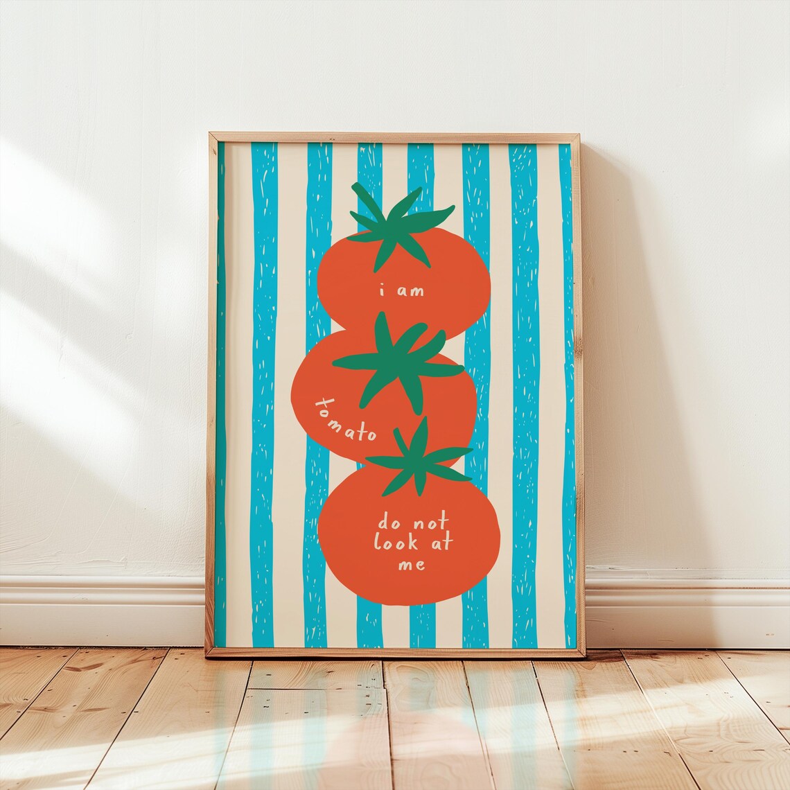 Tomato Wall Art Retro Tomato Poster Print Humorous Kitchen Decor ...