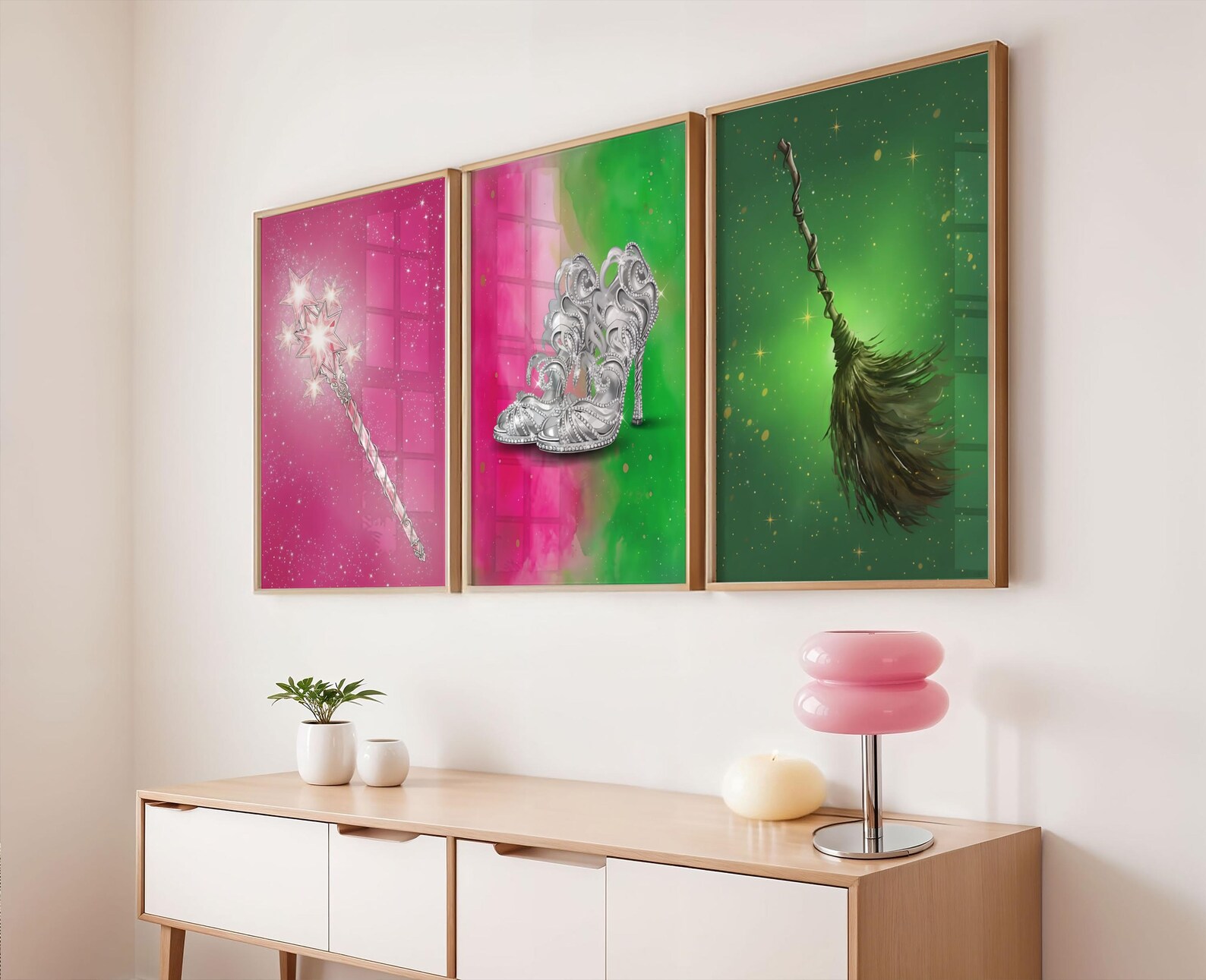 Trendy Wicked Wall Art Set of 3 Modern Wicked for Good Poster Printable ...