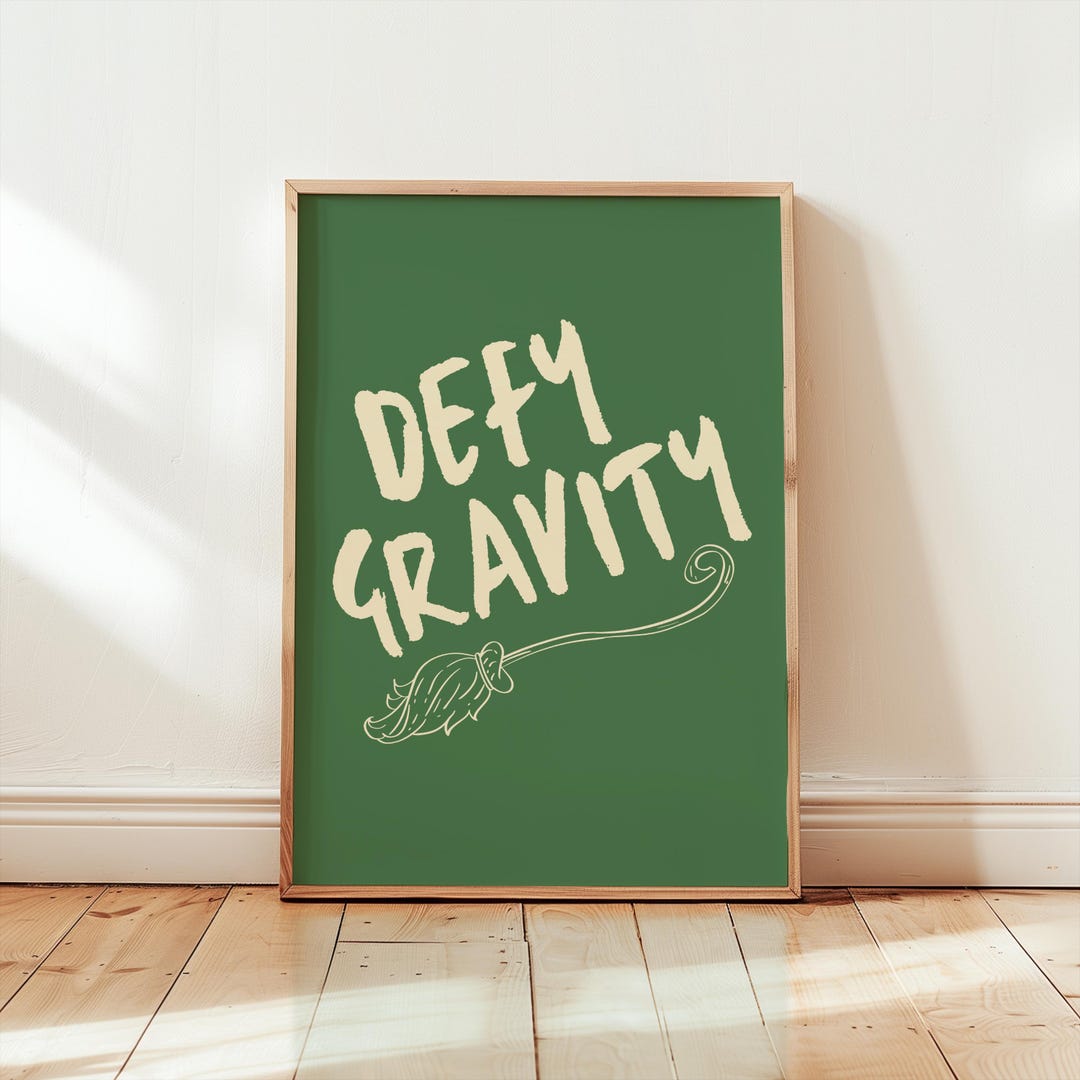 Defy Gravity Wicked Inspired Digital Wall Art Modern Minimalist ...