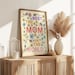 Mothers Day Wall Art Best Mom Digital Art Gift for Mother Wall Decor ...