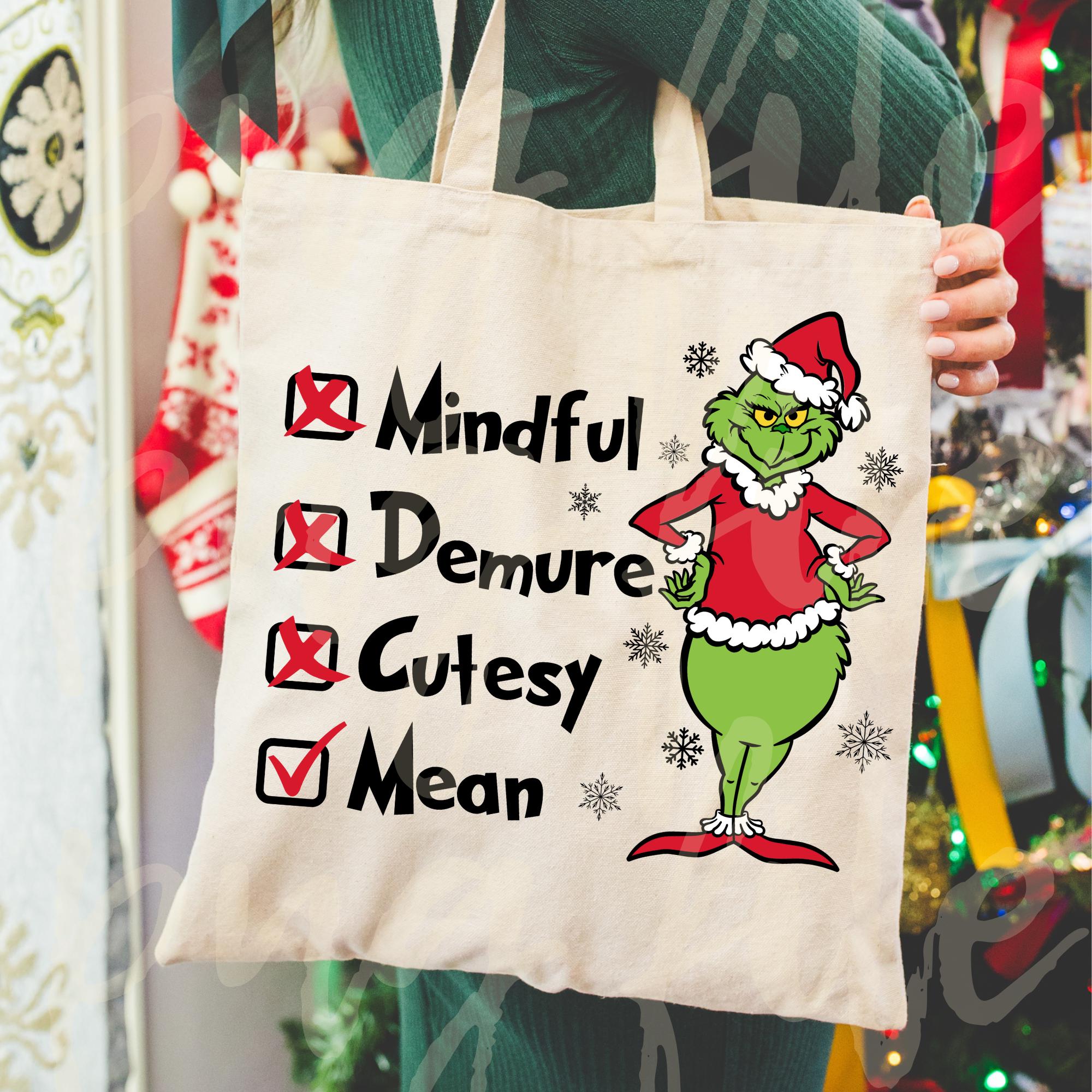 Very Mean Grinch PNG File, Grinchmas, Whoville Christmas, Very Demure ...