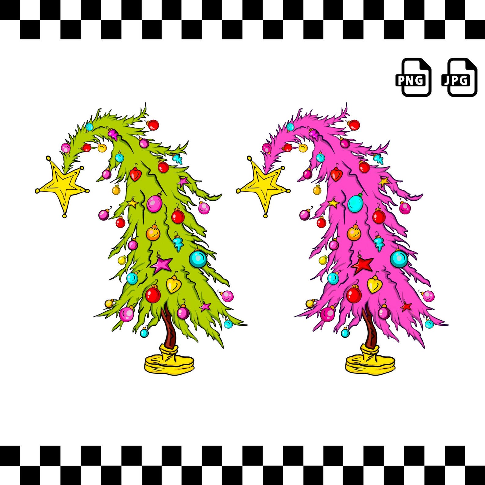 Grinch Pink Christmas Tree Png, Green Christmas Tree Png, Whoville Tree ...