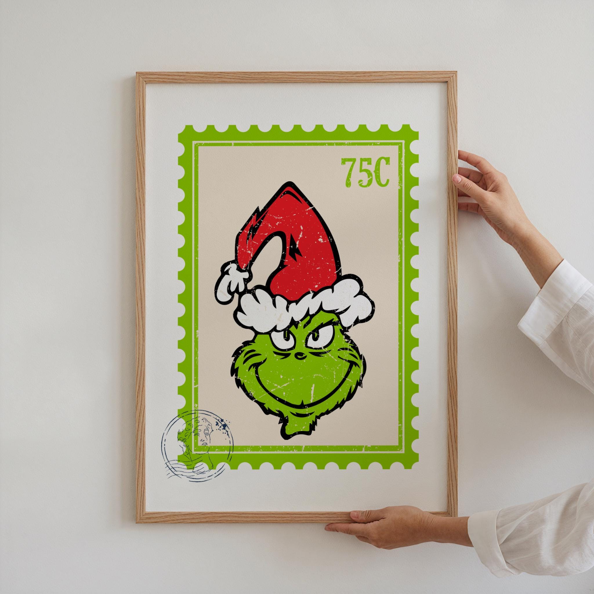 The Grinch Stamp Wall Art the Grinch Wall Decor Nursery Christmas Decor ...