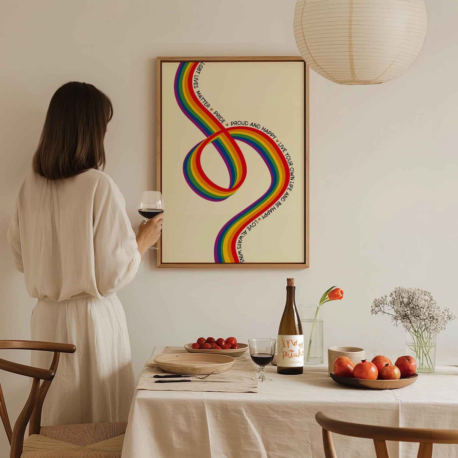 LGBTQ Wall Art LGBTQ Digital Poster Pride Wall Art Decor LGBT Lives ...