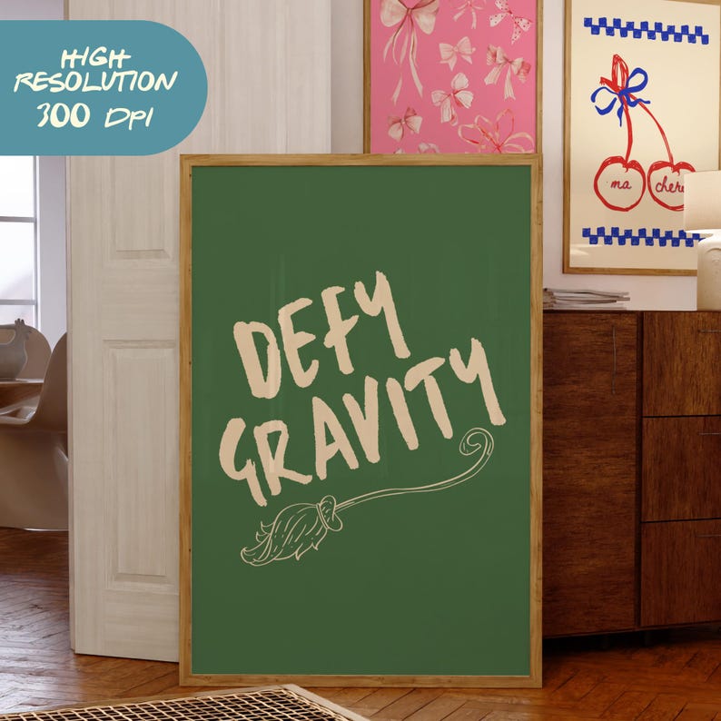 Defy Gravity Wicked Inspired Digital Wall Art Modern Minimalist ...