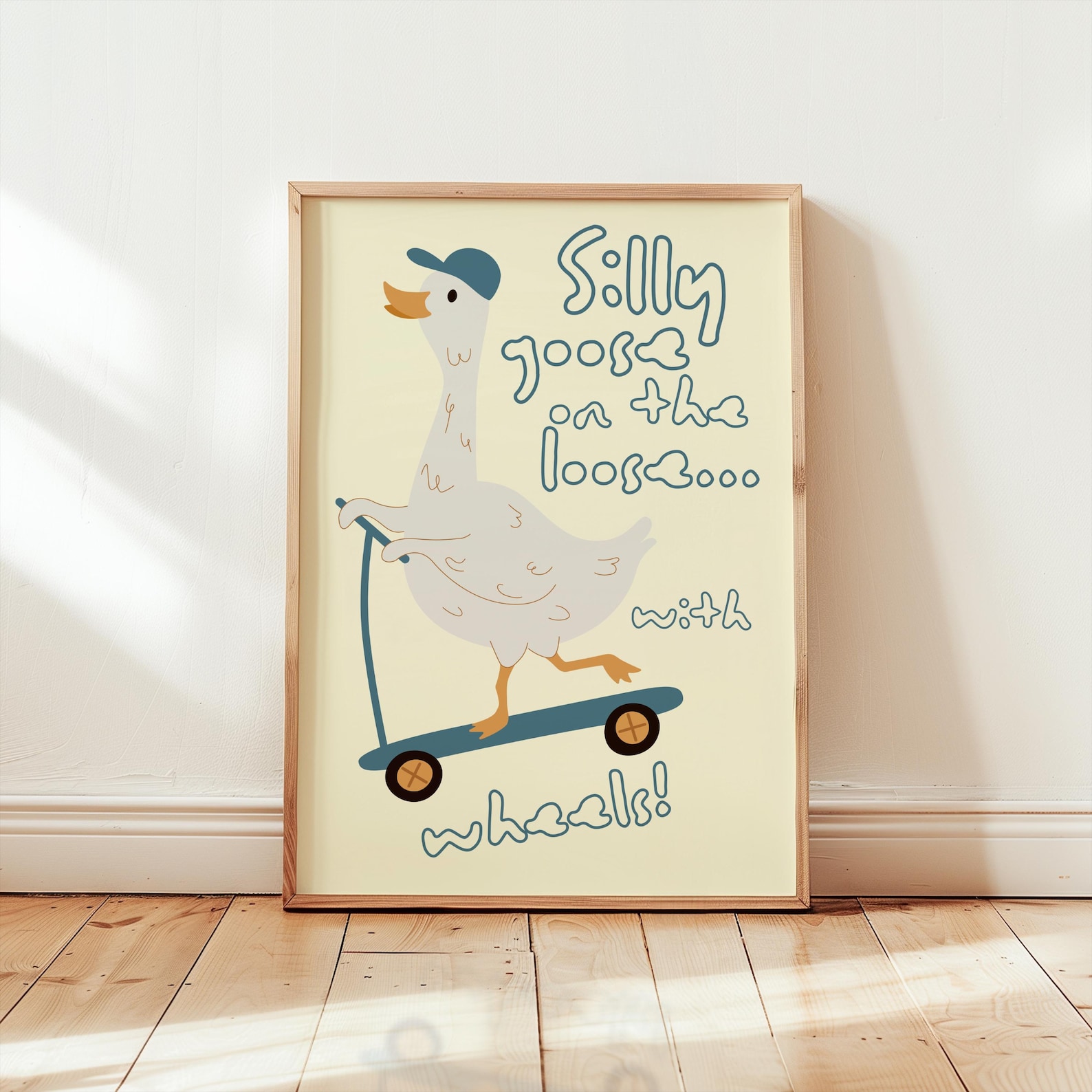 Funny Silly Goose Digital Wall Art Silly Goose Printable Funny Animal ...