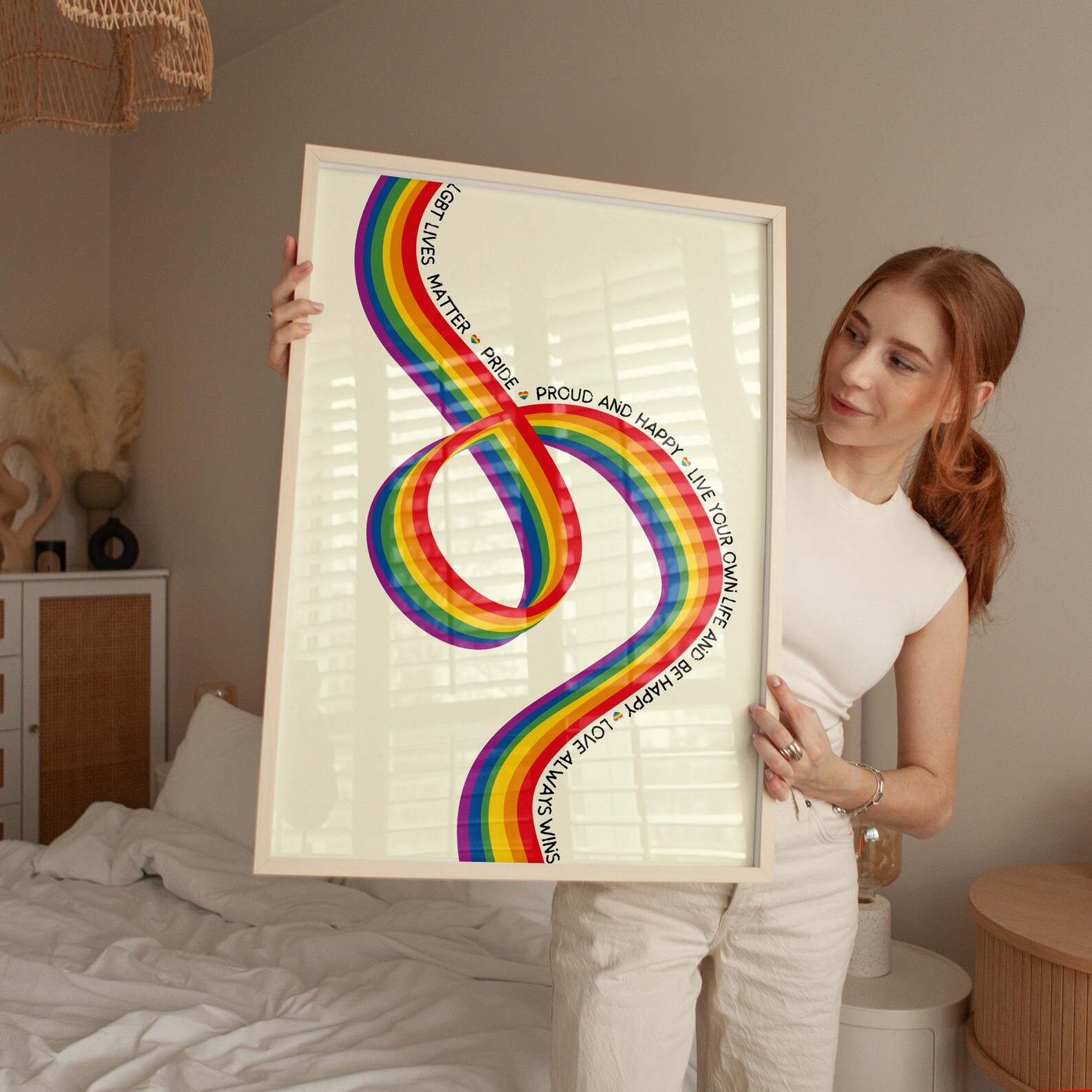 LGBTQ Wall Art LGBTQ Digital Poster Pride Wall Art Decor LGBT Lives ...