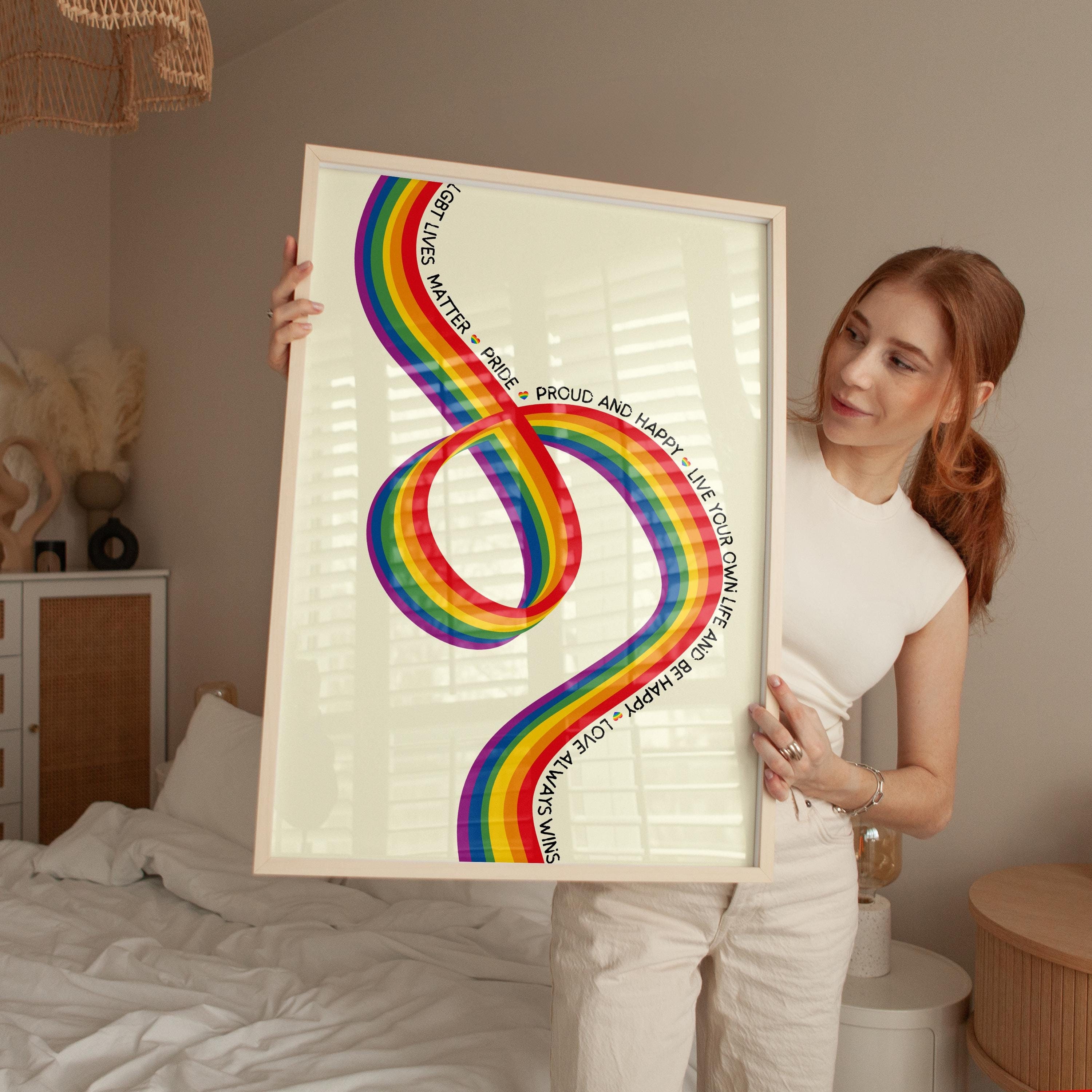 LGBTQ Wall Art LGBTQ Digital Poster Pride Wall Art Decor LGBT Lives ...