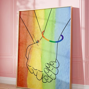 LGBTQ Wall Art Print LGBT Poster Pride Wall Art Decor LGBT Lives Matter ...
