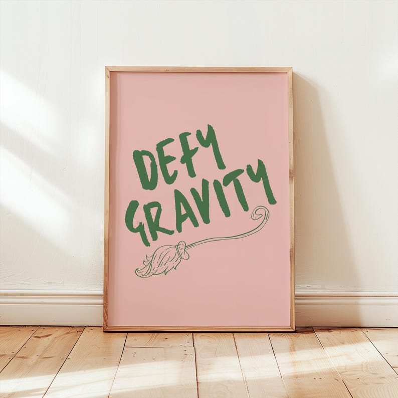 Trendy Wicked Defy Gravity Digital Wall Art Modern Minimalist ...