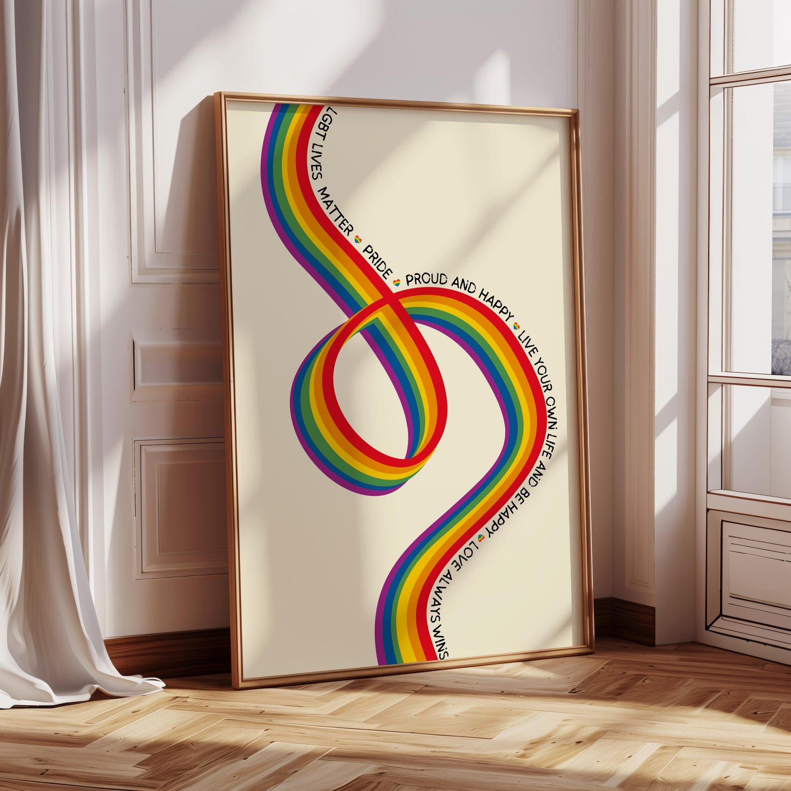LGBTQ Wall Art LGBTQ Digital Poster Pride Wall Art Decor LGBT Lives ...