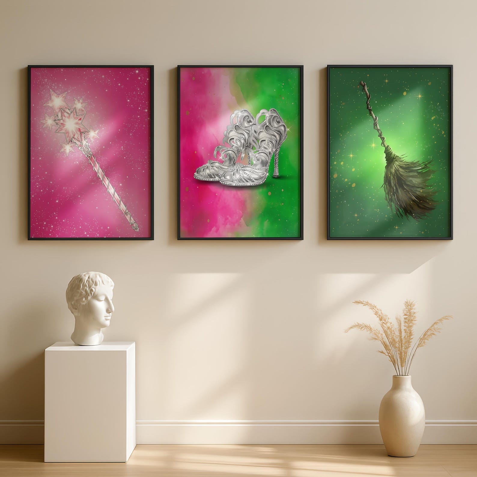 Trendy Wicked Wall Art Set of 3 Modern Wicked for Good Poster Printable ...