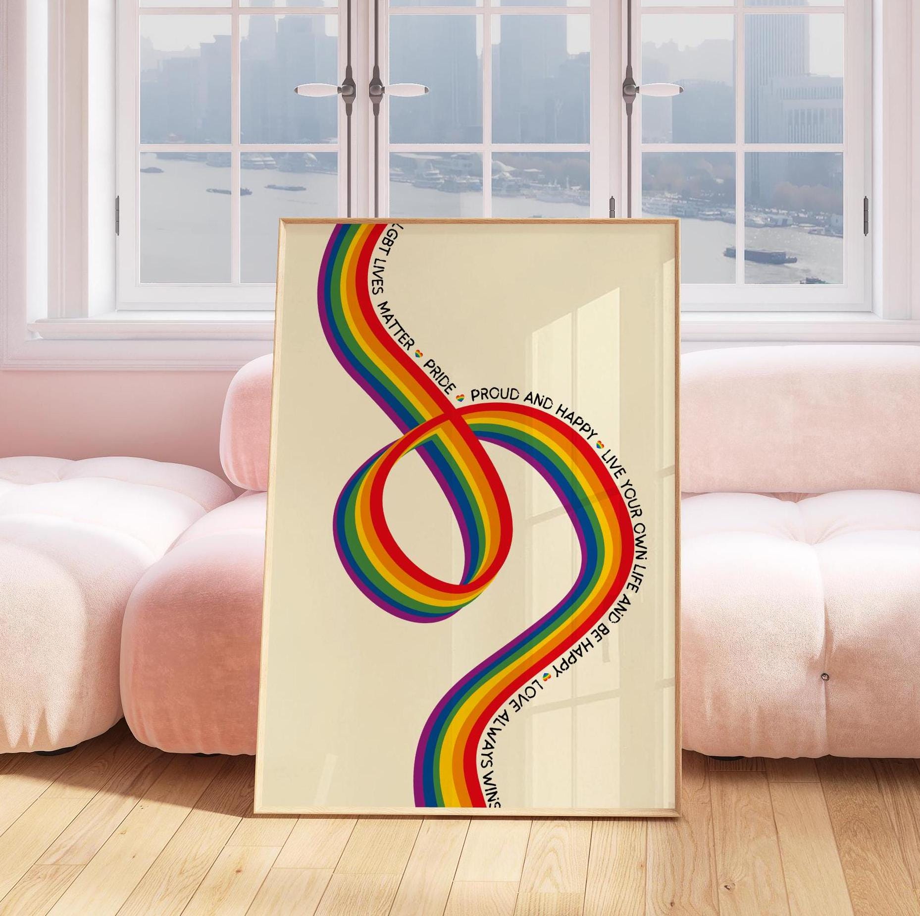 LGBTQ Wall Art LGBTQ Digital Poster Pride Wall Art Decor LGBT Lives ...