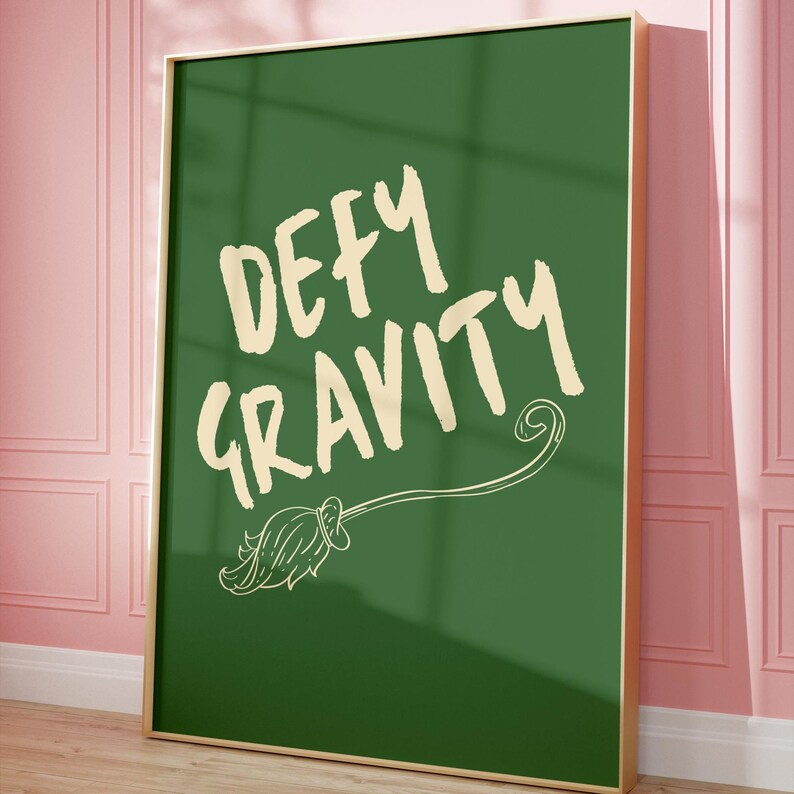 Defy Gravity Wicked Inspired Digital Wall Art Modern Minimalist ...