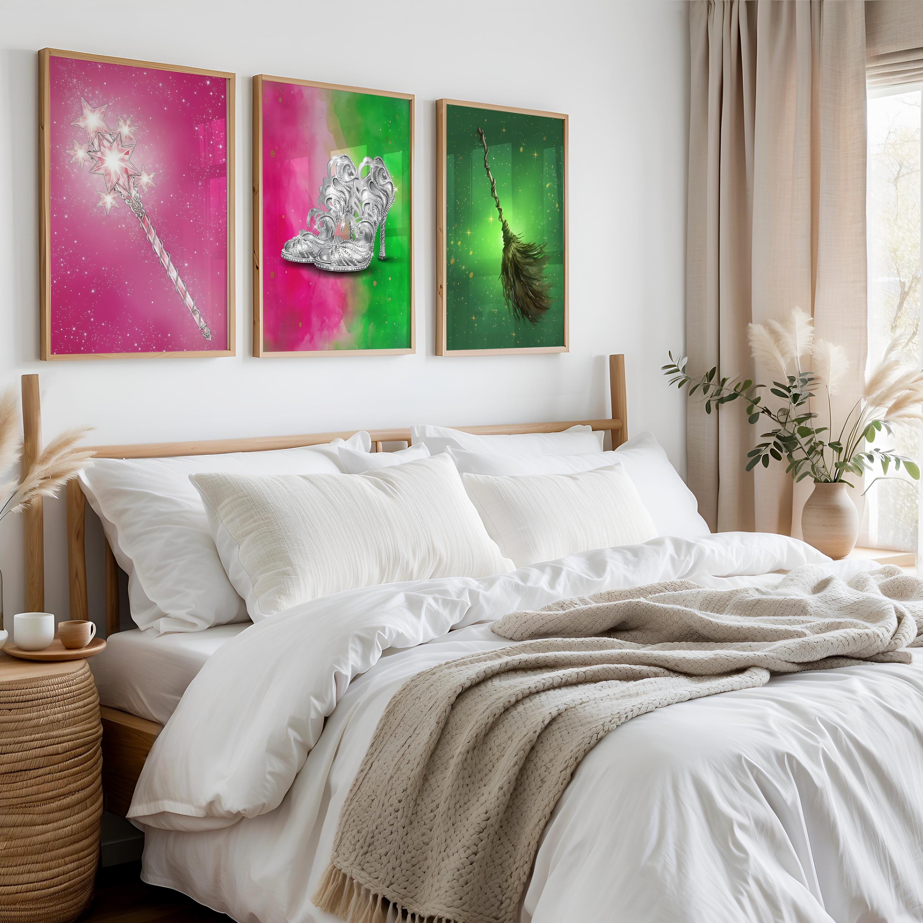 Trendy Wicked Wall Art Set of 3 Modern Wicked for Good Poster Printable ...