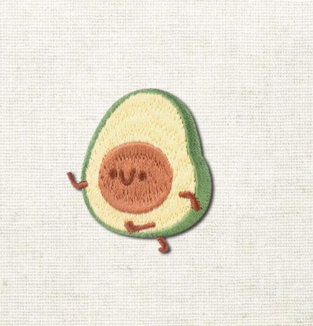 Happy Avocado Iron on Patch, Embroidery Patch, Cute Kawaii Patch, Sew ...