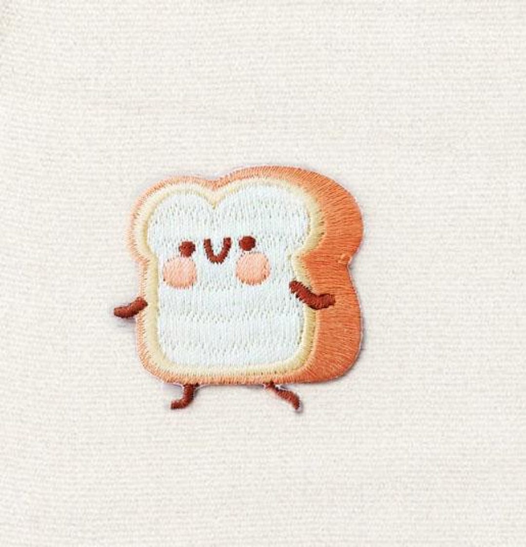 Happy Toast Breakfast Bread Slice Iron on Patch, Embroidery Patch, Cute ...