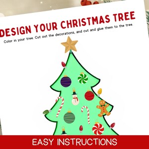 Design Your Christmas Tree Activity for Kids, Holiday Craft for Kids ...