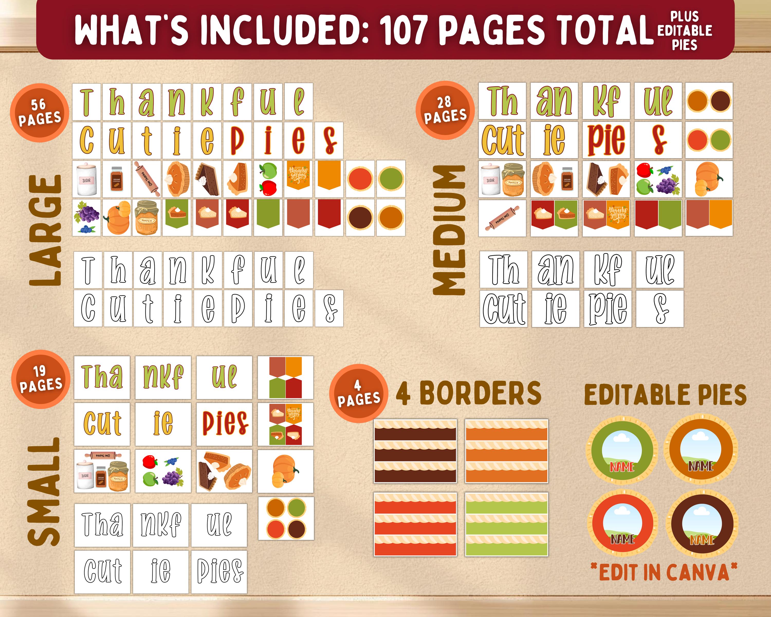 Thankful Cutie Pies Bulletin Board Kit, Thanksgiving Bulletin Board Kit ...