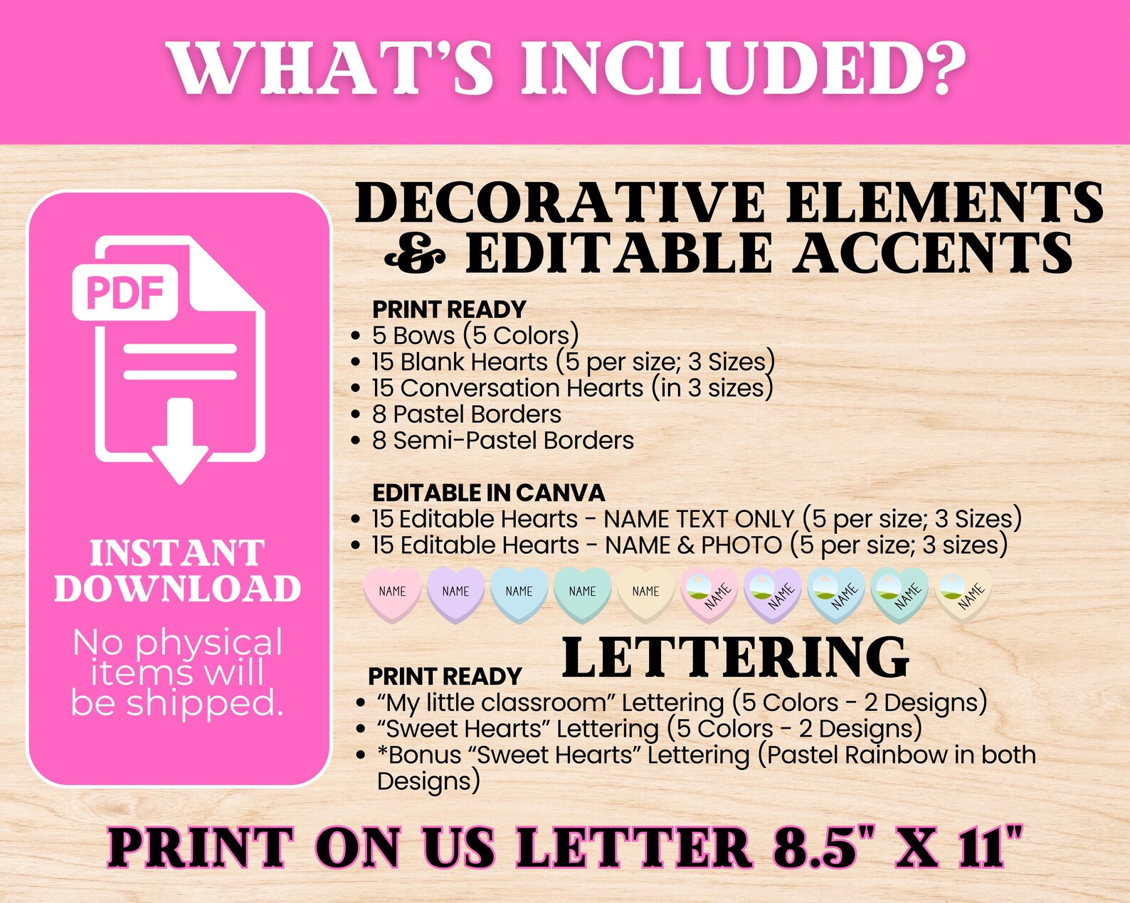 Editable Valentine's Day Bulletin Board Kit, Printable Valentine ...