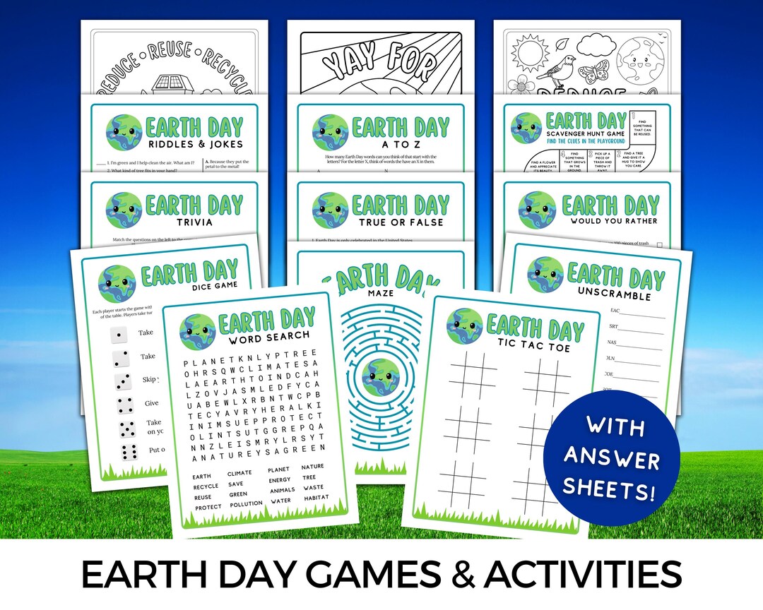 Earth Day Games & Activities for Kids, Earth Day Trivia, Earth Day ...