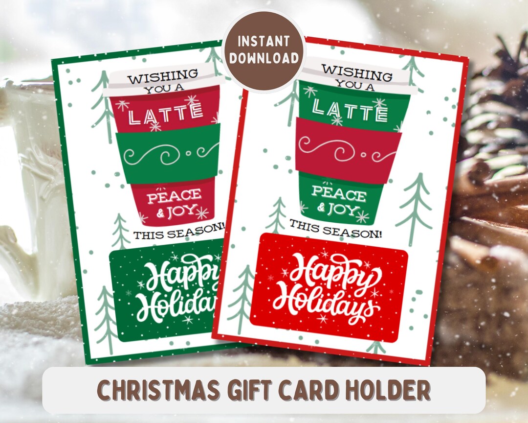 Printable Christmas Gift Card Holder, Holiday Card Gift Card Holder ...
