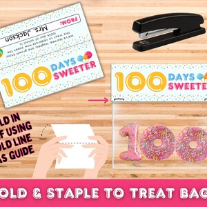 100th Day of School Treat Bag Topper, 100 Days of School, 100 Days ...