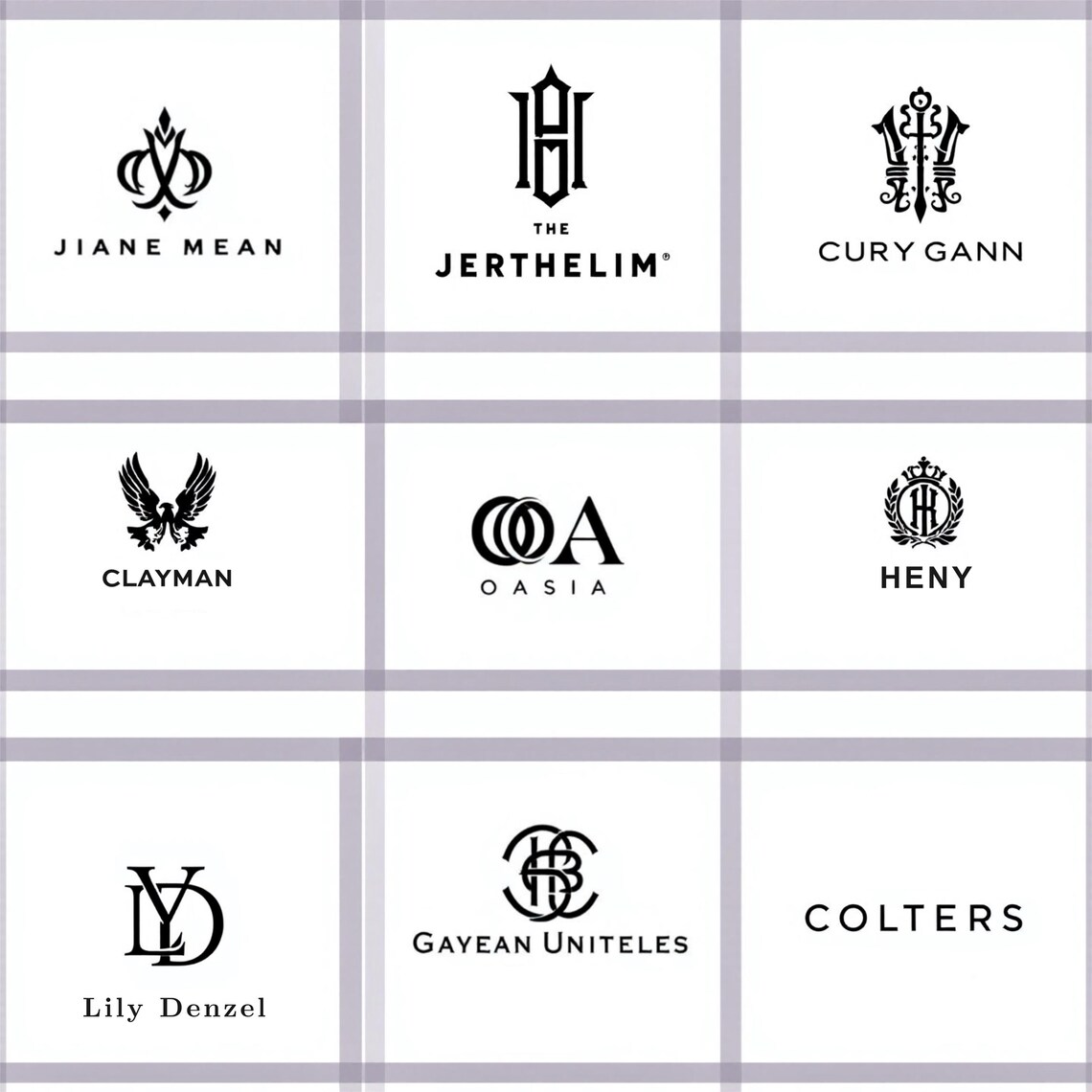 Unique Custom Luxurious Intricate Logo Design Monogram Heraldic Baroque ...